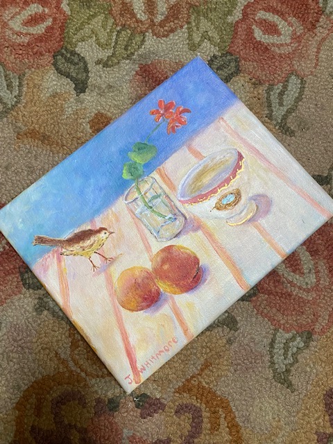 Tablescape– 8x10 Original Painting by Julie Whitmore | Earth Angels Studios
