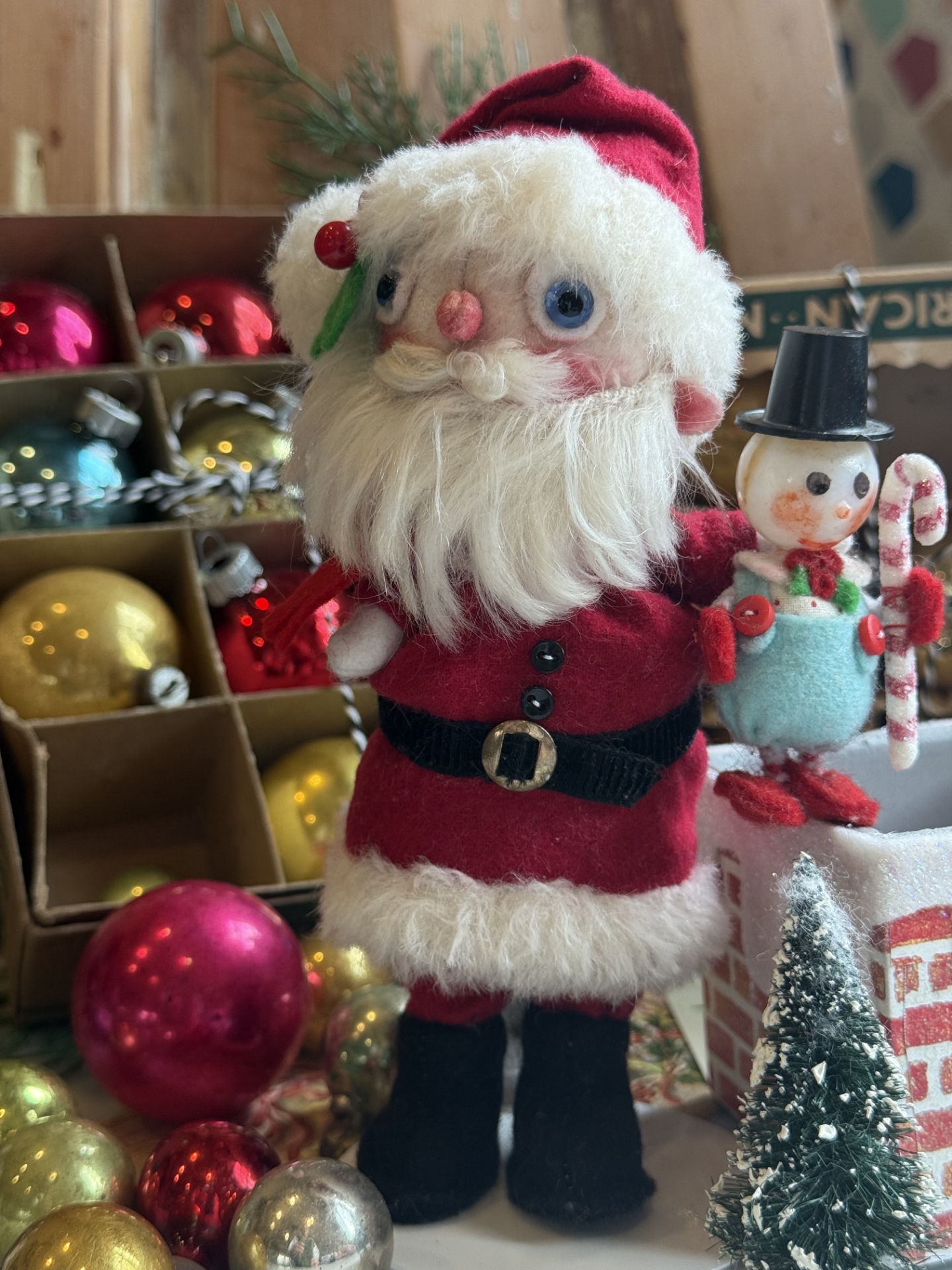 Mr. Jolly & His Snow Pal - ooak Santa Set by Jody Battaglia | Earth ...