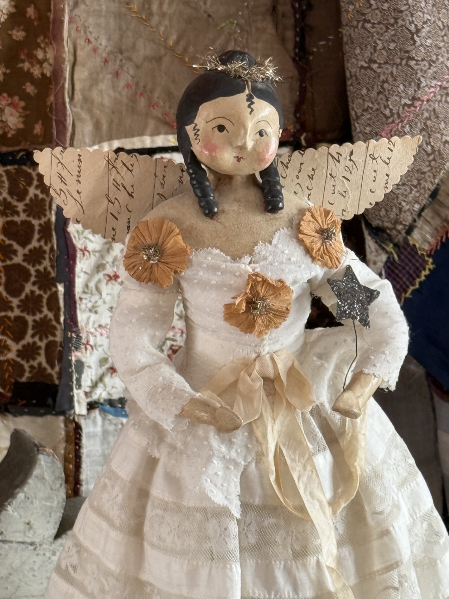 Angelina OOAK - 19" by Nicol Sayre Folk Dolls | Earth Angels Studios