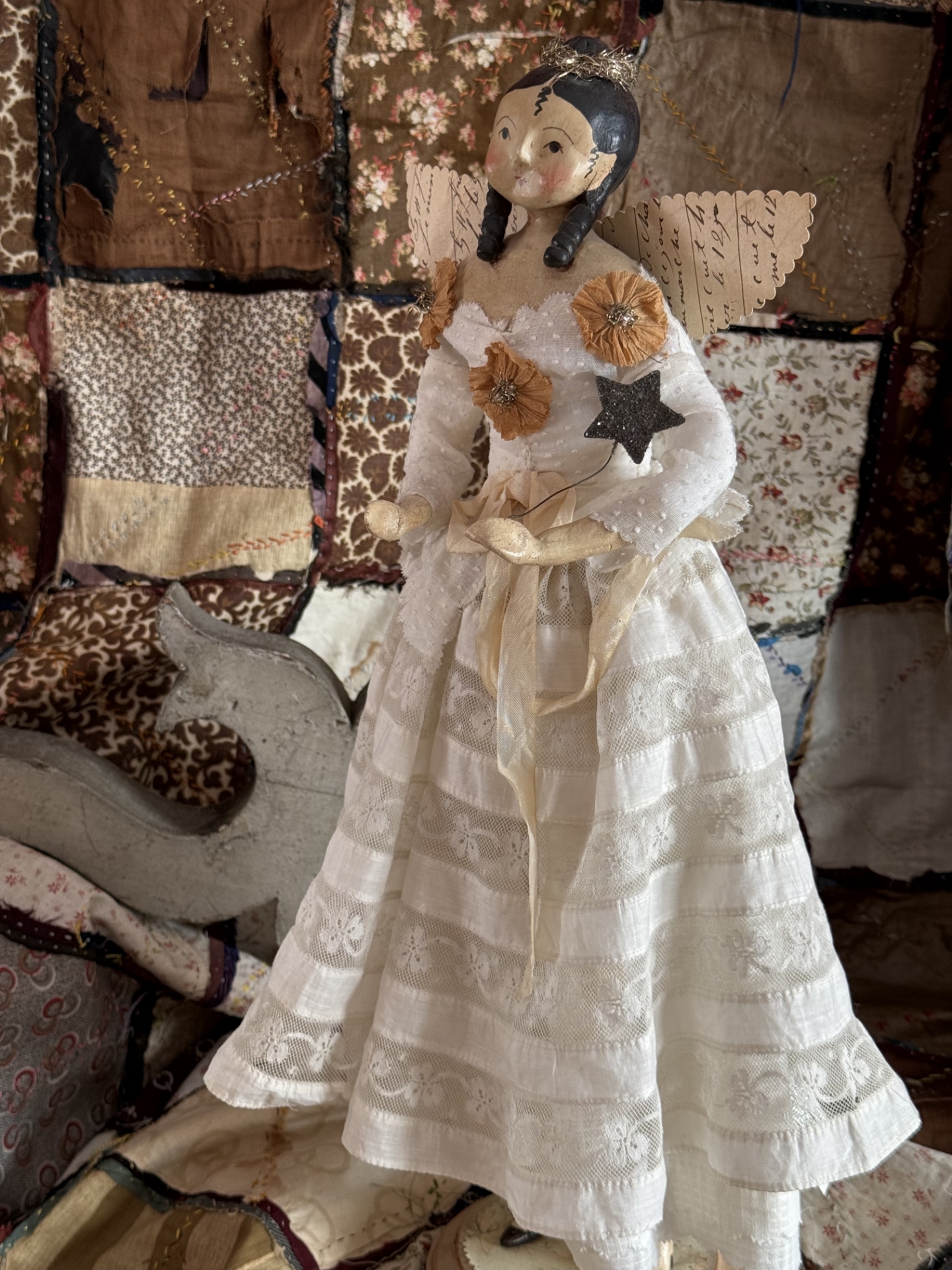 Angelina OOAK - 19" by Nicol Sayre Folk Dolls | Earth Angels Studios